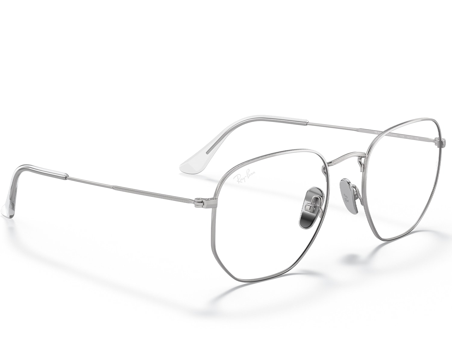Óculos de Grau Ray Ban Hexagonal Titanium Silver RX8148V 1224 54 ...