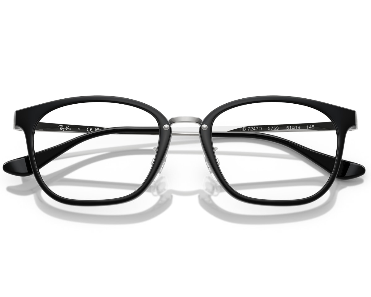 Óculos de Grau Ray Ban Preto RX7247D 5753-51 - Officina 7